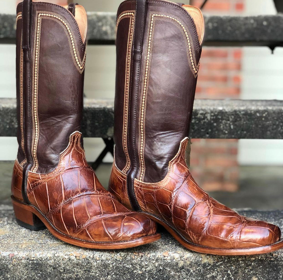 Lucchese Brown Crocodile Chiseled Toe Boot – Pure Polish Products
