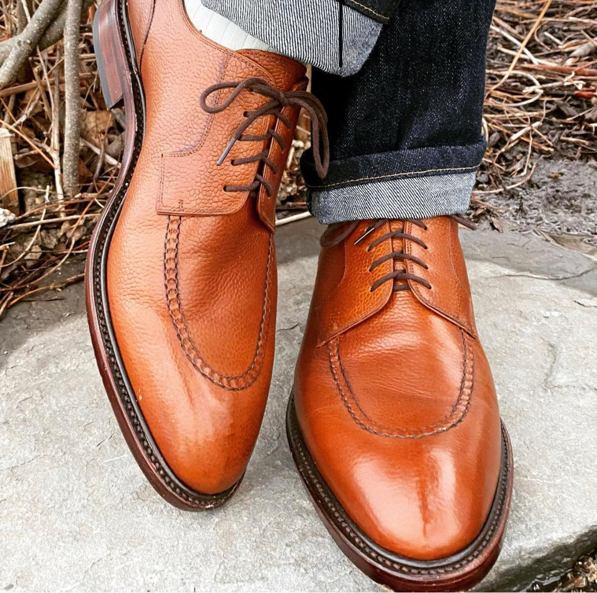 TLB Mallorca Tan Calf Derby Split Toe Shoe – Pure Polish Products