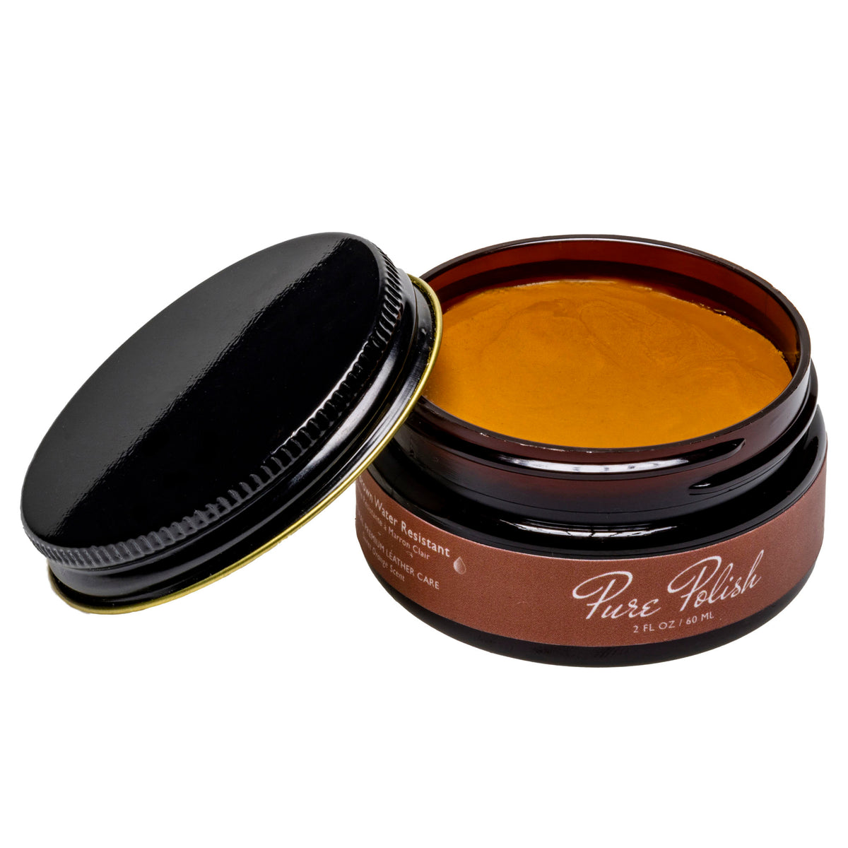 Light Brown Water Resistant Leather Cream made with Beeswax and Coconut ...